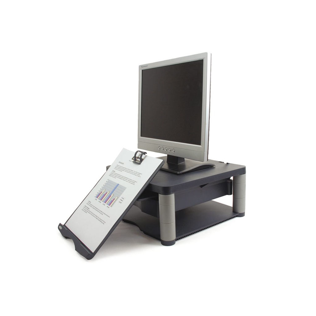 Podstavec pod monitor se zásuvkou/držákem dokumentů copyholder, grafit ...